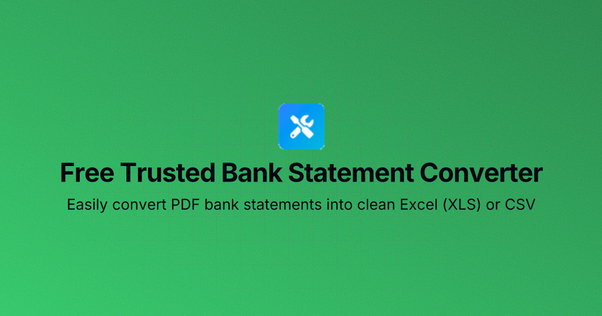 Free Bank Statement Converter - Convert PDF to Excel & CSV